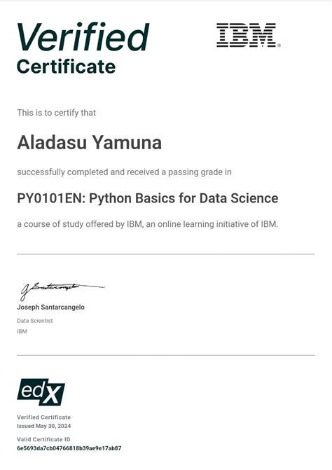 Yamuna Aladas On Linkedin Ibm Learningexperience Careergrowth Datascientist Pythonprogramming