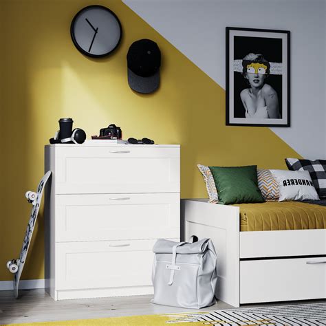 СИРИУС комод 3 ящика белый Ru