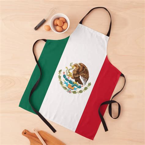 Delantal Con Bandera De México Para Mujer Delantales Impermeables Con
