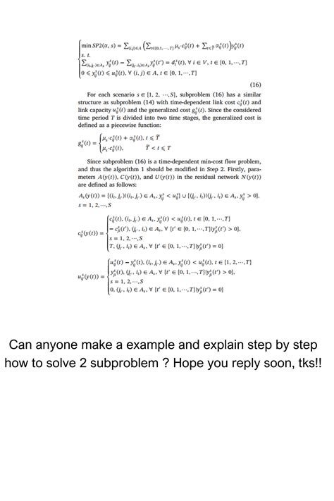 solved subproblem 1 min cost flow problem obviously the