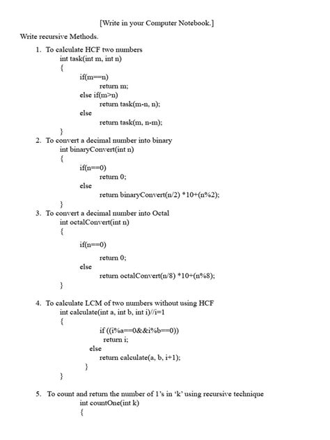 Recursive Functions Pdf