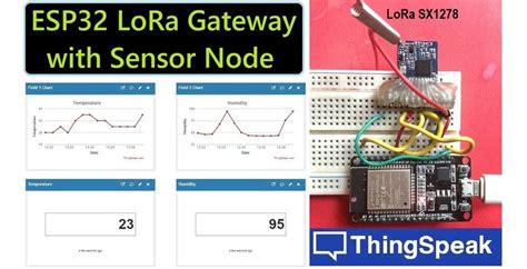 How To Electronics Esp32 Lora Thingspeak Gateway Lora Sensor Node