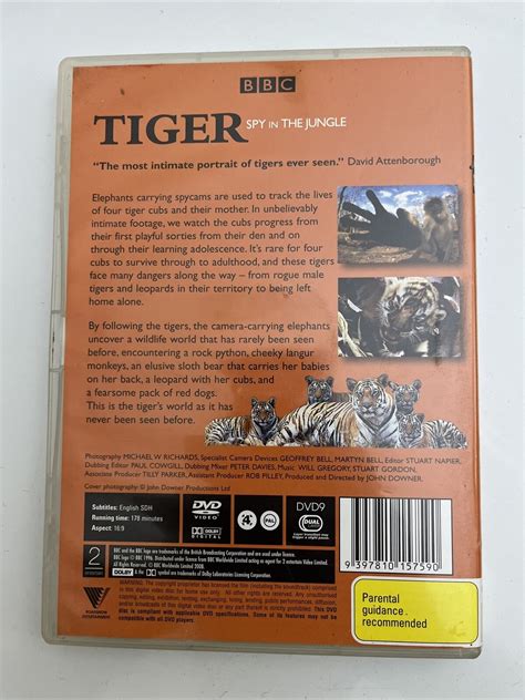 Tiger Dvd 2008 Bbc David Attenborough Documentary Region 4 Retro Unit