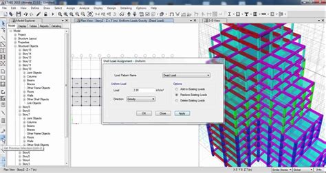 Etabs Assign Support And Load Patterns Youtube