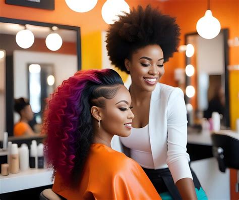 Premium Photo African American Woman At The Hair Salon