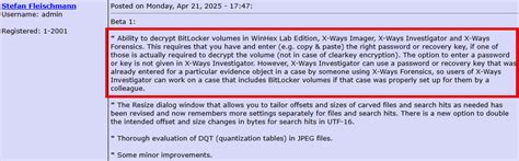 Exploring X Ways Forensics 21 5 Beta 3d Bitlocker Decryption Mr Eerie