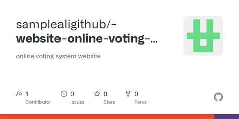 GitHub Samplealigithub Website Online Voting System Online Voting System Website