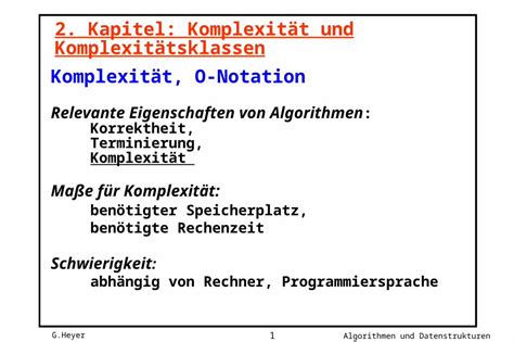 Ppt Gheyer Algorithmen Und Datenstrukturen 1 2 Kapitel Komplexität Und Komplexitätsklassen