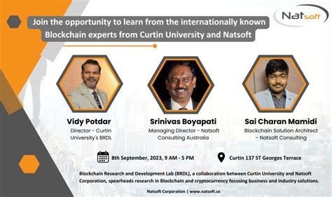 Natsoft On Linkedin Blockchain Brdl Curtinuniversity Blockchainmasterclass…