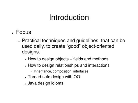 Ppt Practical Object Oriented Design Techniques Powerpoint Presentation Id3010149