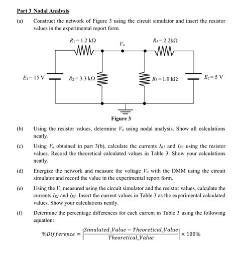 Solved Part Nodal Analysis A Construct The Network Of Chegg