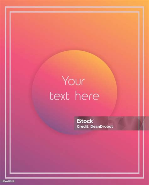 사각형 프레임 및 텍스트에 대 한 장소 간단한 레드와 핑크 그라데이션 배너 템플릿 배경 벡터 일러스트 레이 션 그라데이션에 대한 스톡 벡터 아트 및 기타 이미지 Istock