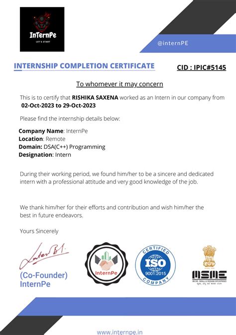 Im Excited To Announce That Ive Completed A 4 Week Internship At