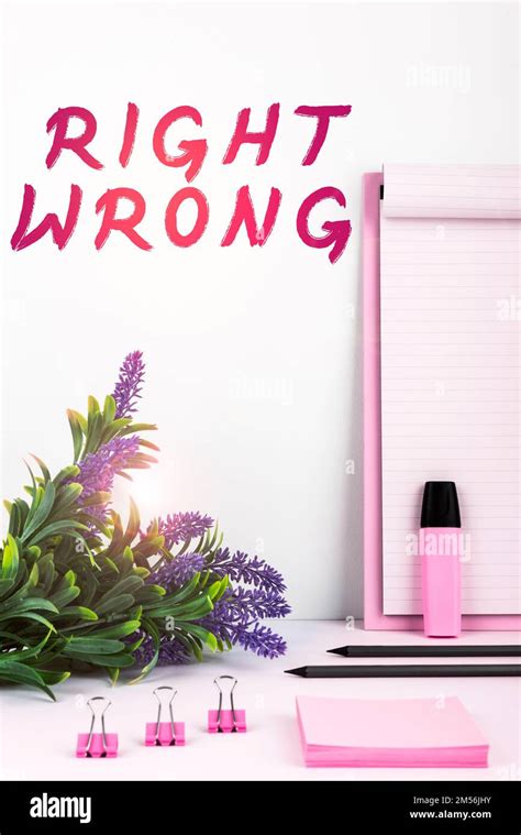 Conceptual Display Right Wrong Business Showcase Choose Between Two Decisions Correct And Bad