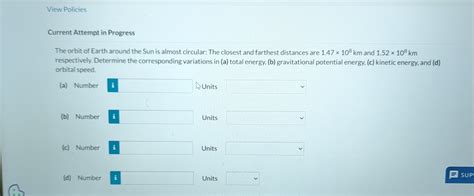 Solved View PoliciesCurrent Attempt In ProgressThe Orbit Of Chegg