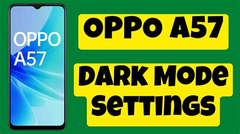 Oppo A57 Dark Mode Settings Oppo A57 Dark Theme YouTube