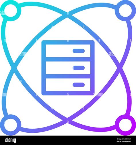 Scientific Data Mining Gradient Linear Vector Icon Stock Vector Image
