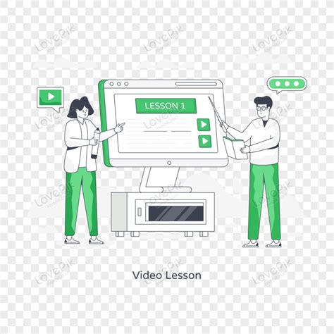 비디오 레슨 플랫 현대 벡터 Png 일러스트 무료 다운로드 Lovepik