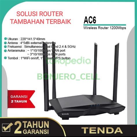 Jual Tenda Ac6 Wireless Router Ac1200 Smart Wall Killer Wifi Router Shopee Indonesia