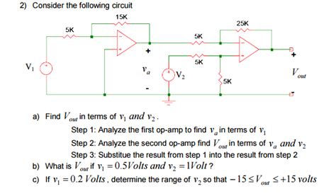 solved 2 consider the following circuit a find vout in