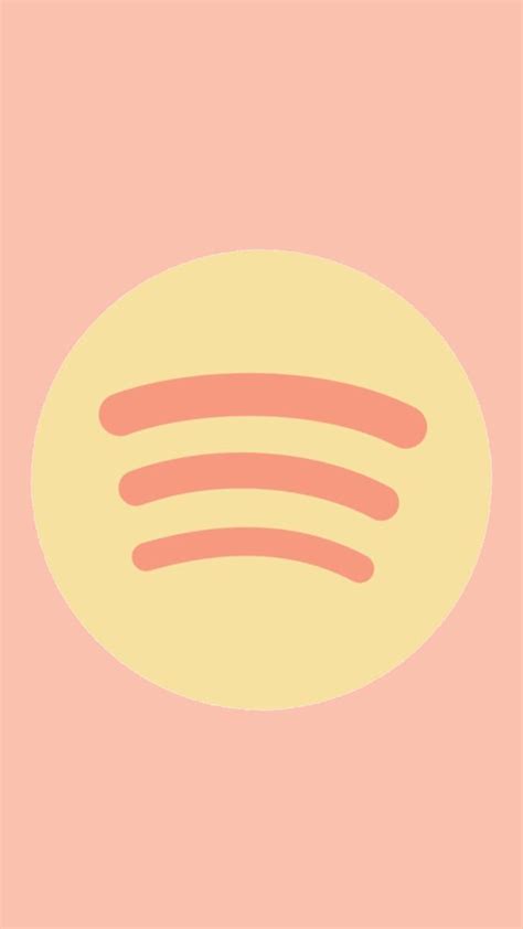 App Icon Indie Retro Colorful Spotify App Icon Peach App Cute