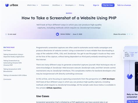 How To Take A Screenshot Of A Website Using Php Urlbox