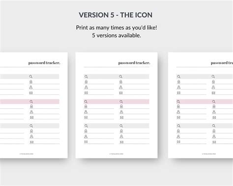 Printable And Fillable Password Tracker Password Log Password Keeper Password Planner Password