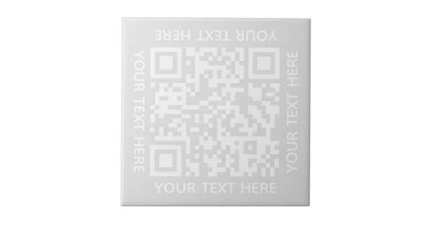 Add Your Own Qr Code Text Scan Minimal Simple Tile Zazzle