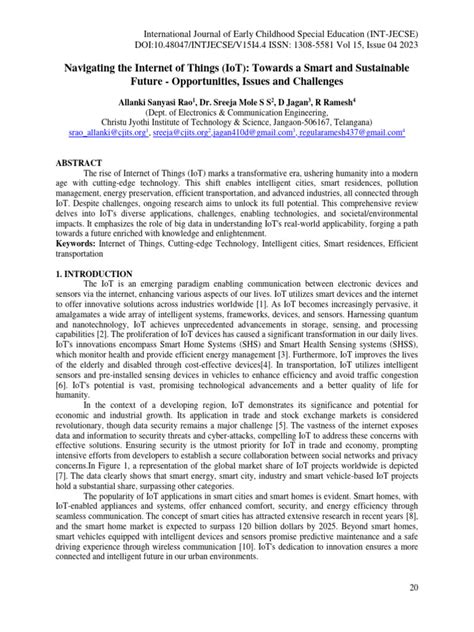 Navigating The Internet Of Things Iot Towards A Smart And Sustainable Future Opportunities