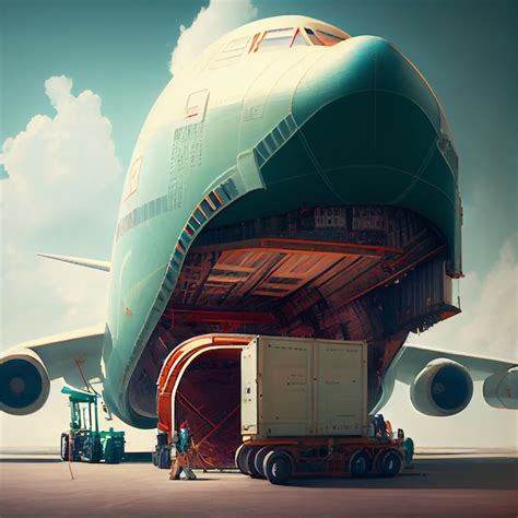 Premium Photo Loading The Container In Airplane Cargo