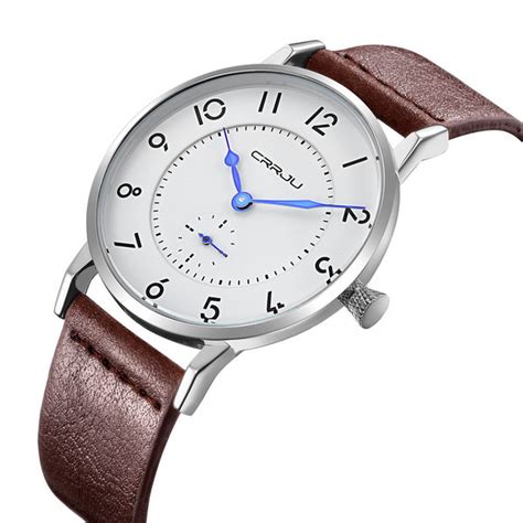 Badu Bg Модерен мъжки часовник с кожена каишка в няколко цвята Badu Bg