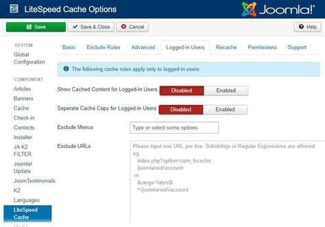 LiteSpeed Cache For Joomla LiteSpeed Technologies