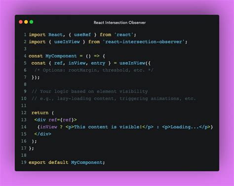 React Reactjs Intersectionobserver Webdevelopment Frontenddevelopment Javascript