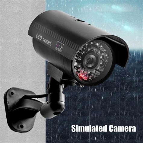 Dummy Camera Security Waterproof Fake Camera Outdoor Home Indoor LED