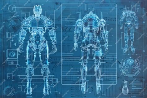A Blueprint Diagram Of An Advanced Robotics Prototype A Blueprint Diagram Of An Advanced
