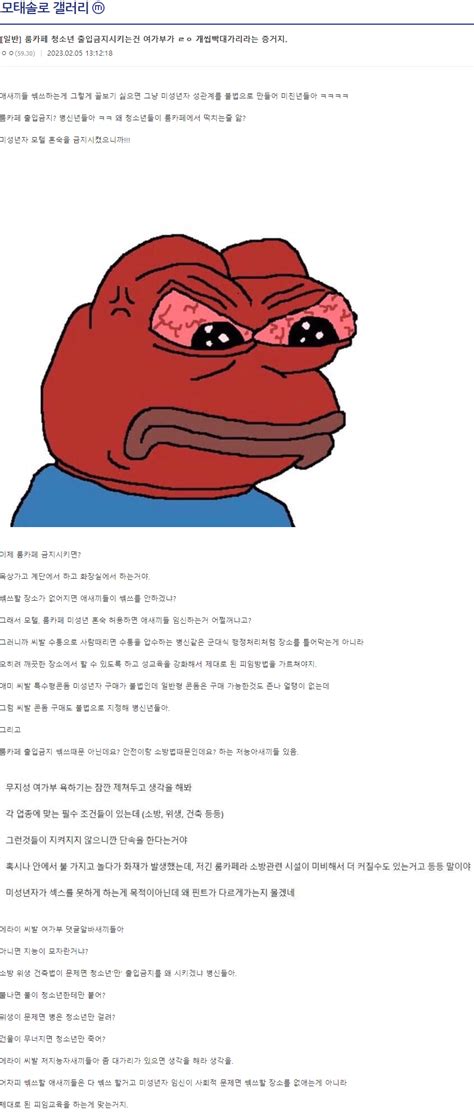 룸카페 청소년 출입 금지하겠다는 여가부에 개빡친 디시인 ㄷㄷㄷ  유머 움짤 이슈 에펨코리아