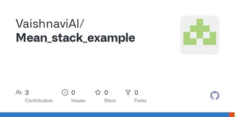 GitHub VaishnaviAl Mean Stack Example