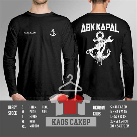 Jual Kaos Abk Kapal Jangkar Kunci Pas Gratis Nama Kamu Lengan Panjang Baju Distro Shopee Indonesia