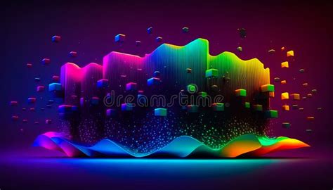 Colorful 3d Background With Abstract Shapes Generative Ai Stock Illustration Illustration Of