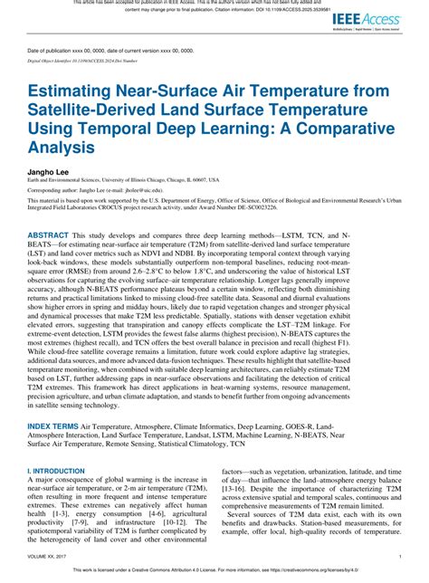 Pdf Estimating Near Surface Air Temperature From Satellite Derived