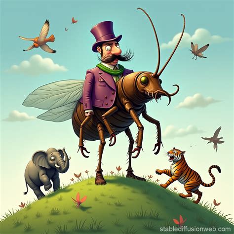 A Cockroach That Has The Face Of An Indian Man Prompts Stable