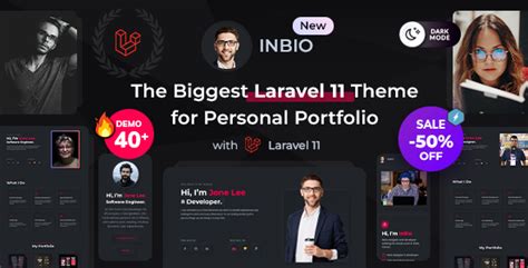 Inbio Personal Portfolio Laravel 11 Template
