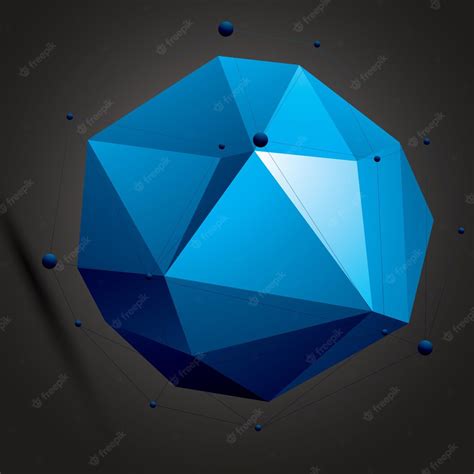 Premium Vector Complicated Abstract Colorful 3d Shape Vector Digital Lattice Object