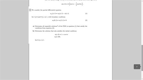 partial differential equations pde separation of variables