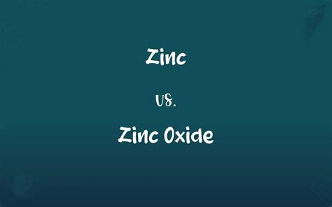 Zinc Vs Zinc Oxide Whats The Difference