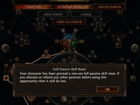 Full Passive Skill Reset R Pathofexile