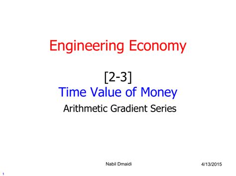 Arithmetic Gradient Series