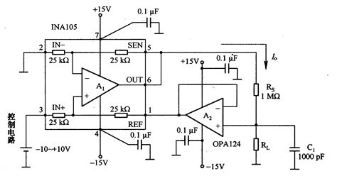Voltage Current Conversion Circuit Composed Of Ina105 Basic Circuit Circuit Diagram