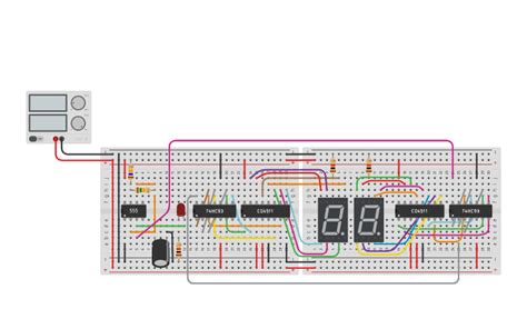 Circuit Design Contador De 0 A 99 Con El Uso De 2 Display De 7