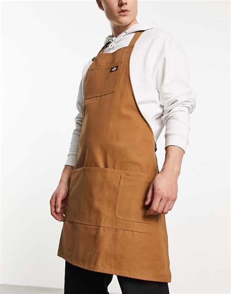 Dickies Bib Apron In Brown Asos